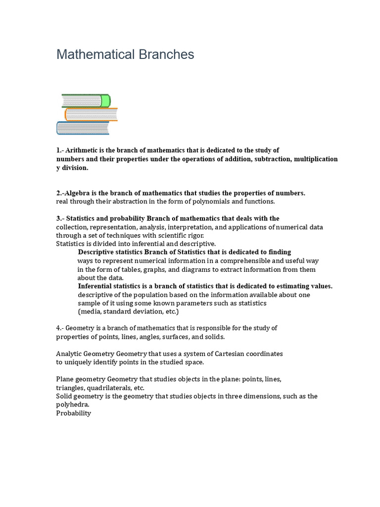 Mathematical Branches | PDF