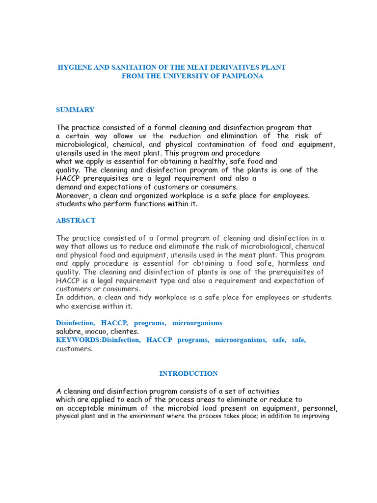 Cleaning and Disinfection Report 1 | PDF | Disinfectant | Hygiene