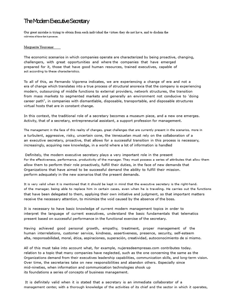 The Modern Executive Secretary | PDF | Knowledge | Feeling