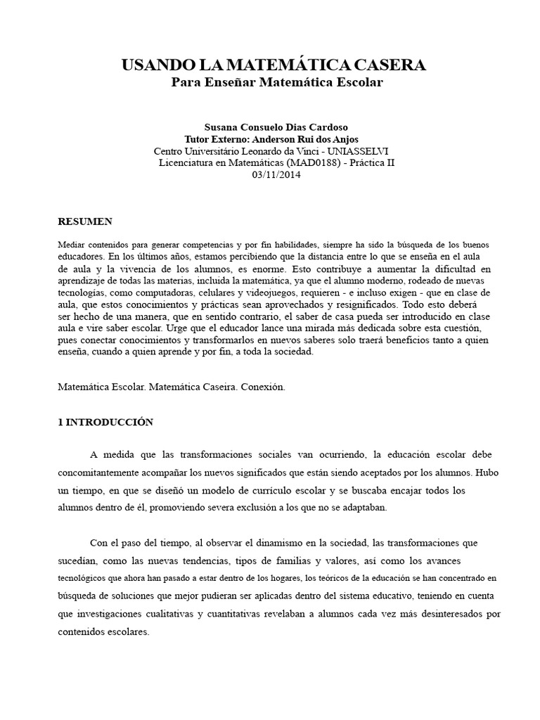 Papel de Prácticas de Matemáticas | PDF | Enseñando | Plan de estudios