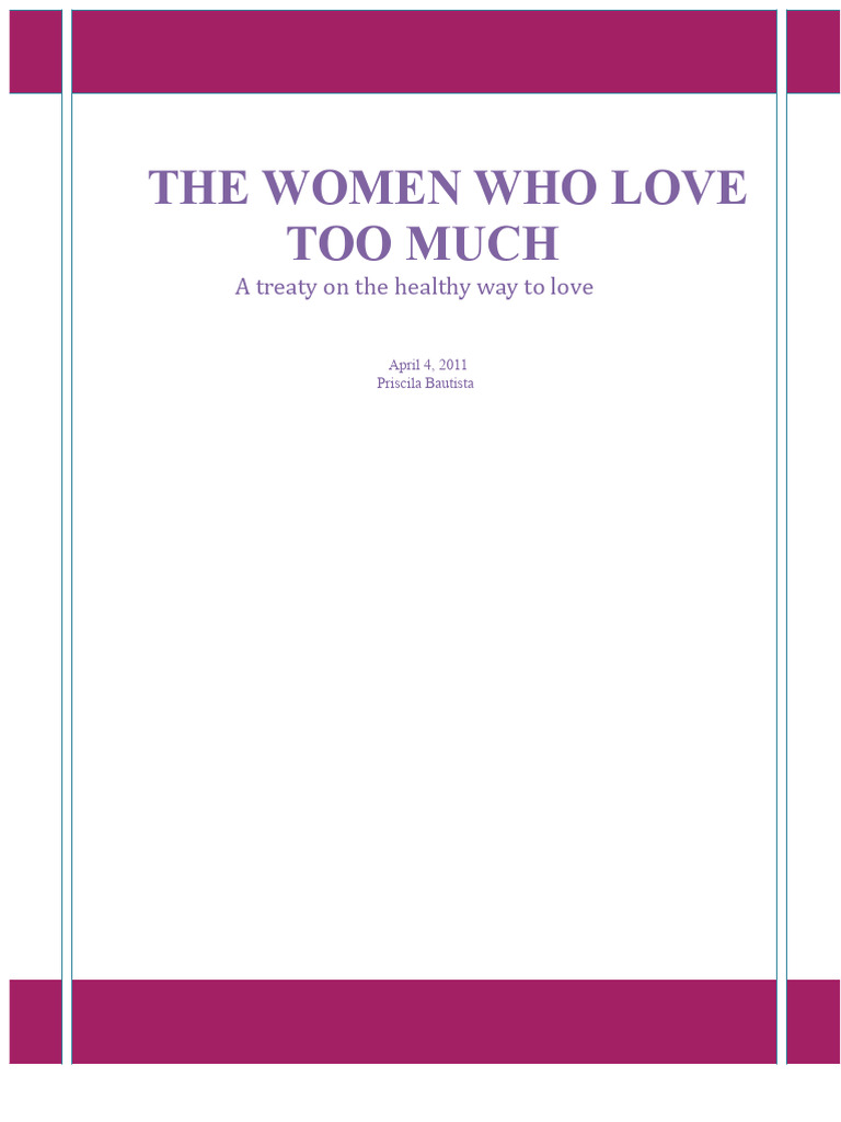 Women Who Love Too Much | PDF | Violence | Love