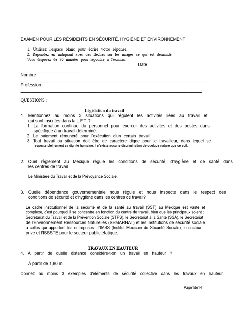 Examen Pour Superviseurs de Sécurité 20 | PDF | La combustion | Soudage