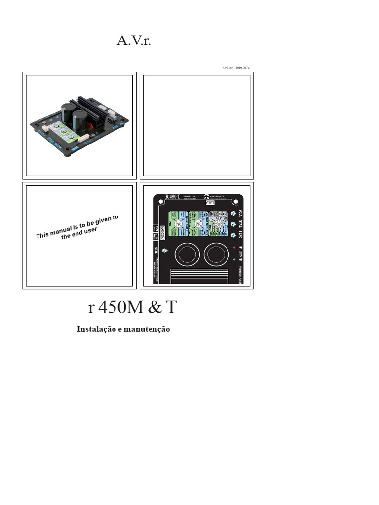 Manual de Instalação AVR R 450 M & T | PDF | Fonte de energia ...