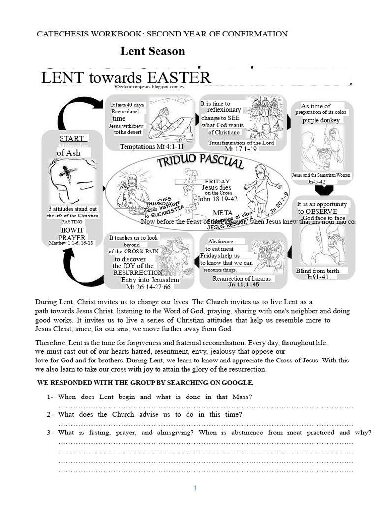 CATECHISM NOTEBOOK SECOND CONFIRMATION LENT EASTER | PDF | Resurrection ...