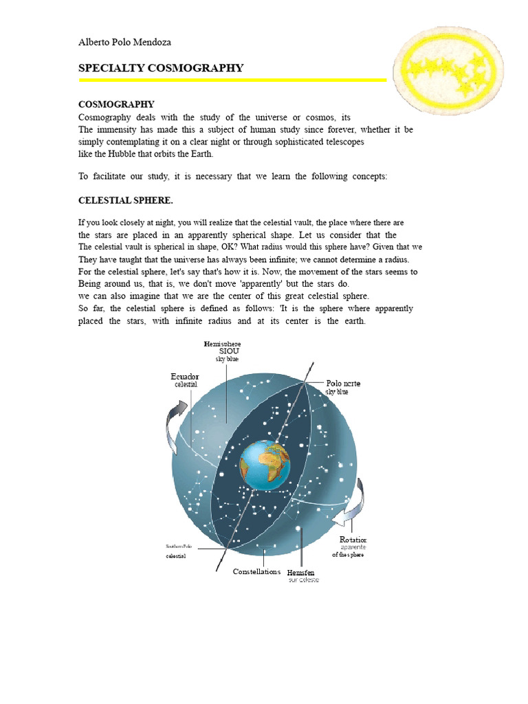 Cosmography Specialty | PDF | Planets | Solar System