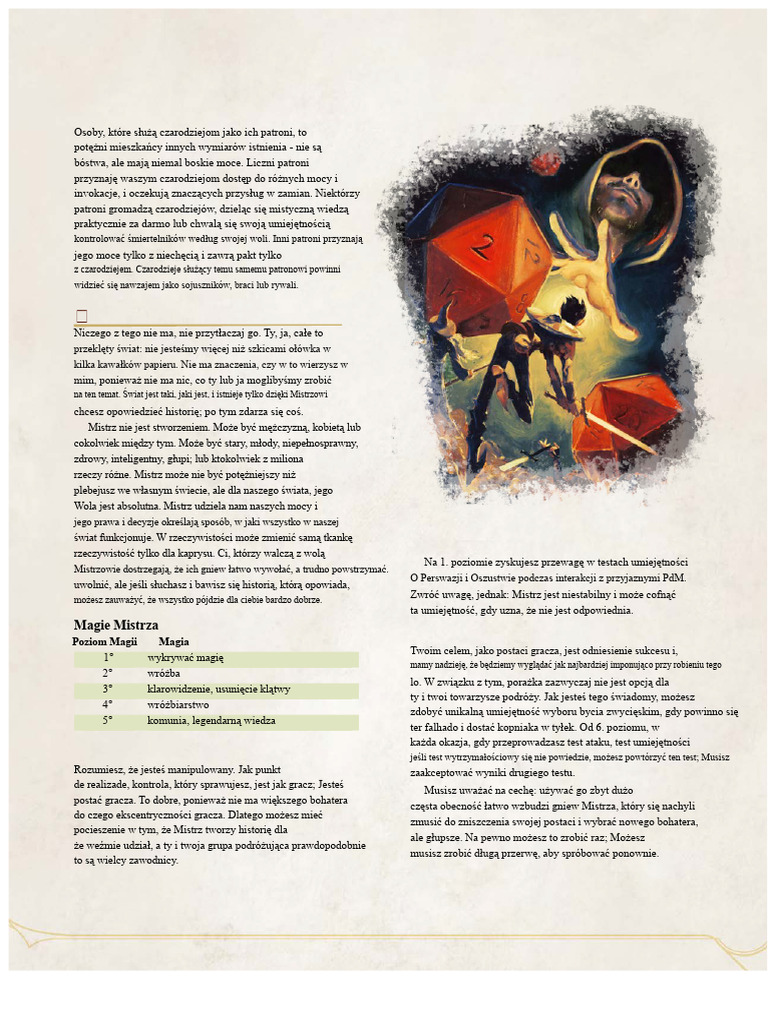 D&D 5E - Homebrew - Czarownik - Patron Transcendental - Mistrz ...