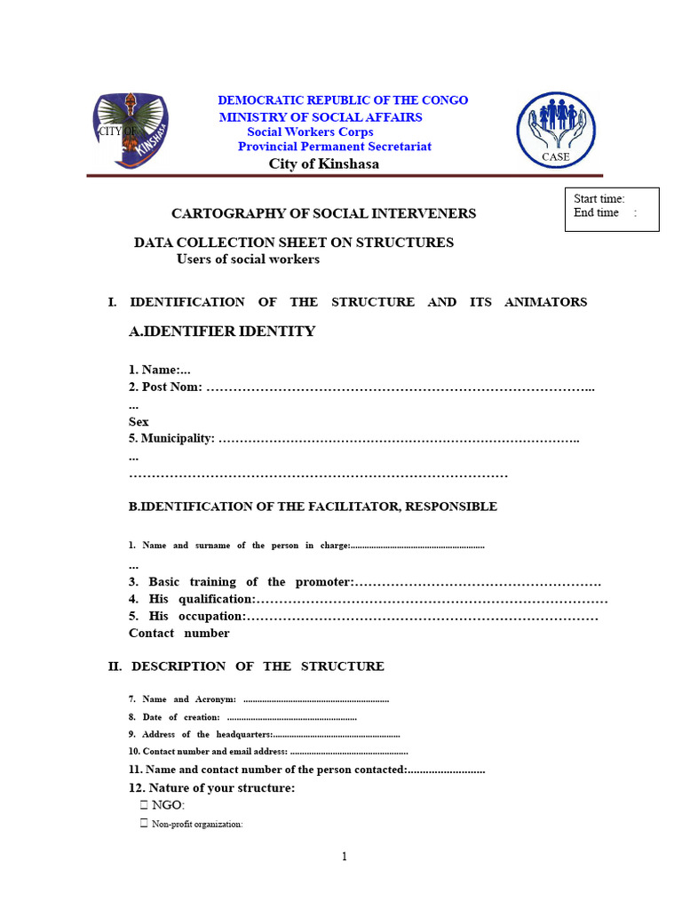IDENTIFICATION - SHEET - CARTOGRAPHY - CASO - KIN (1) - Table | PDF