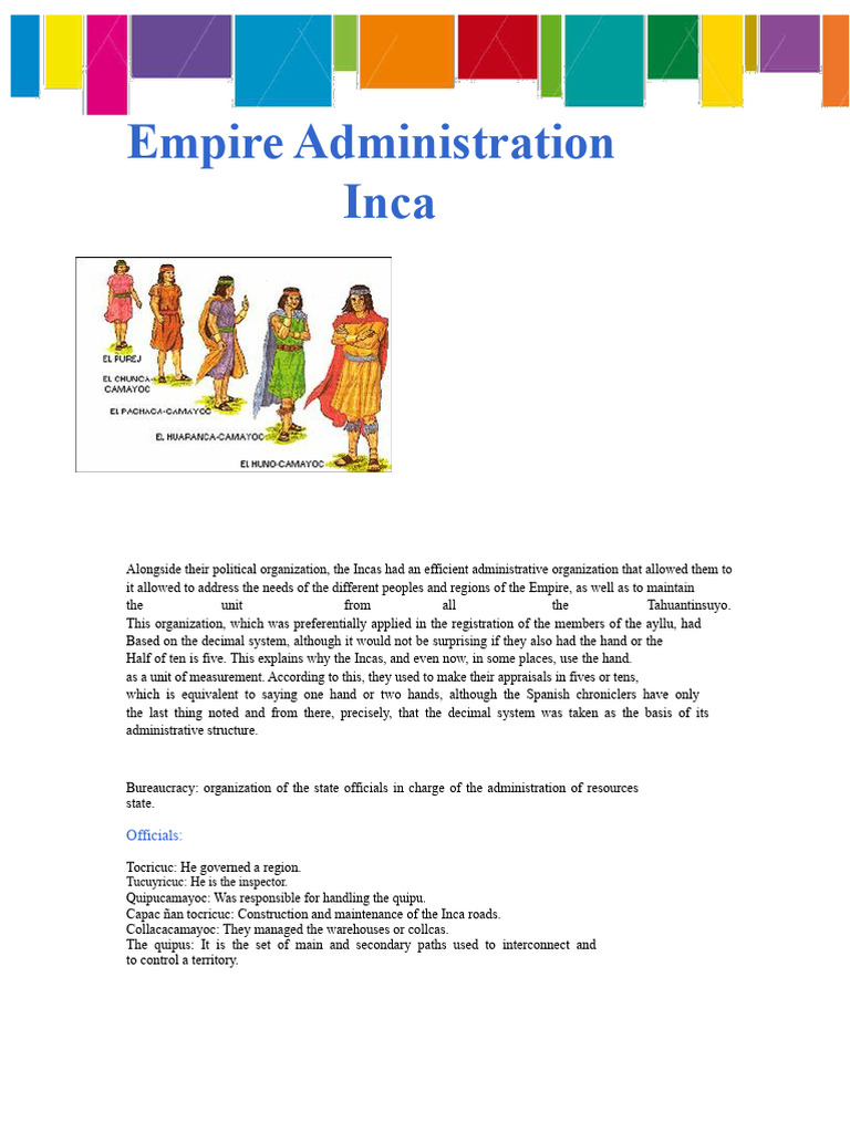 Administration of The Inca Empire | PDF