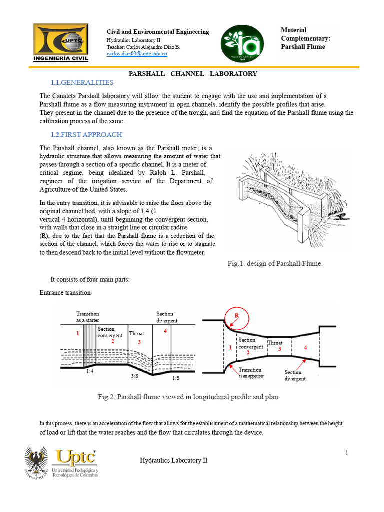 09 Lab Parshall Flume CADB | PDF | Soft Matter | Fluid Dynamics
