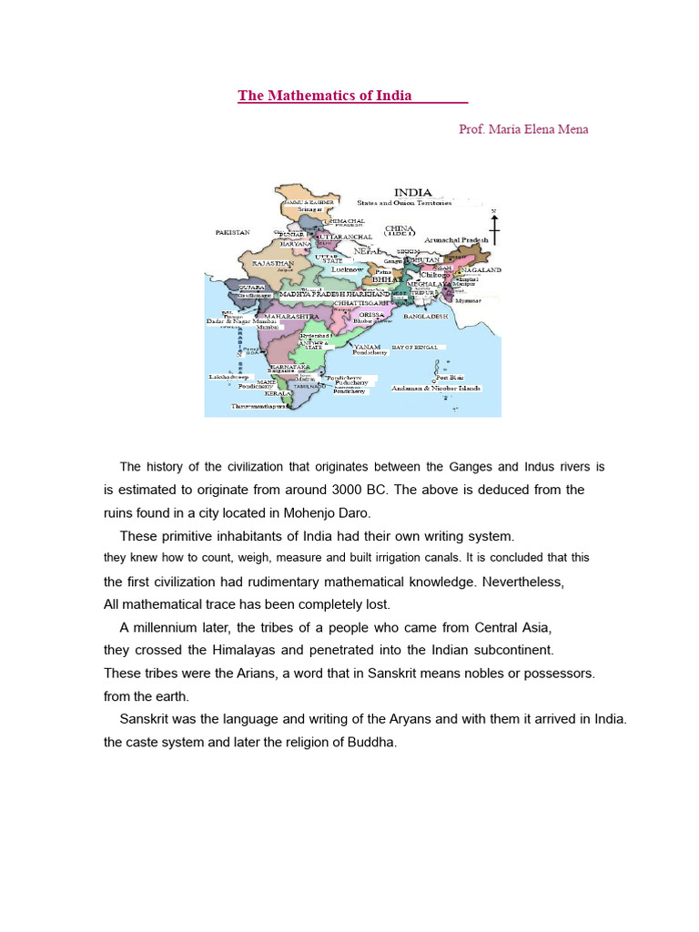The Mathematics of India - Summary | PDF | Multiplication | Numbers