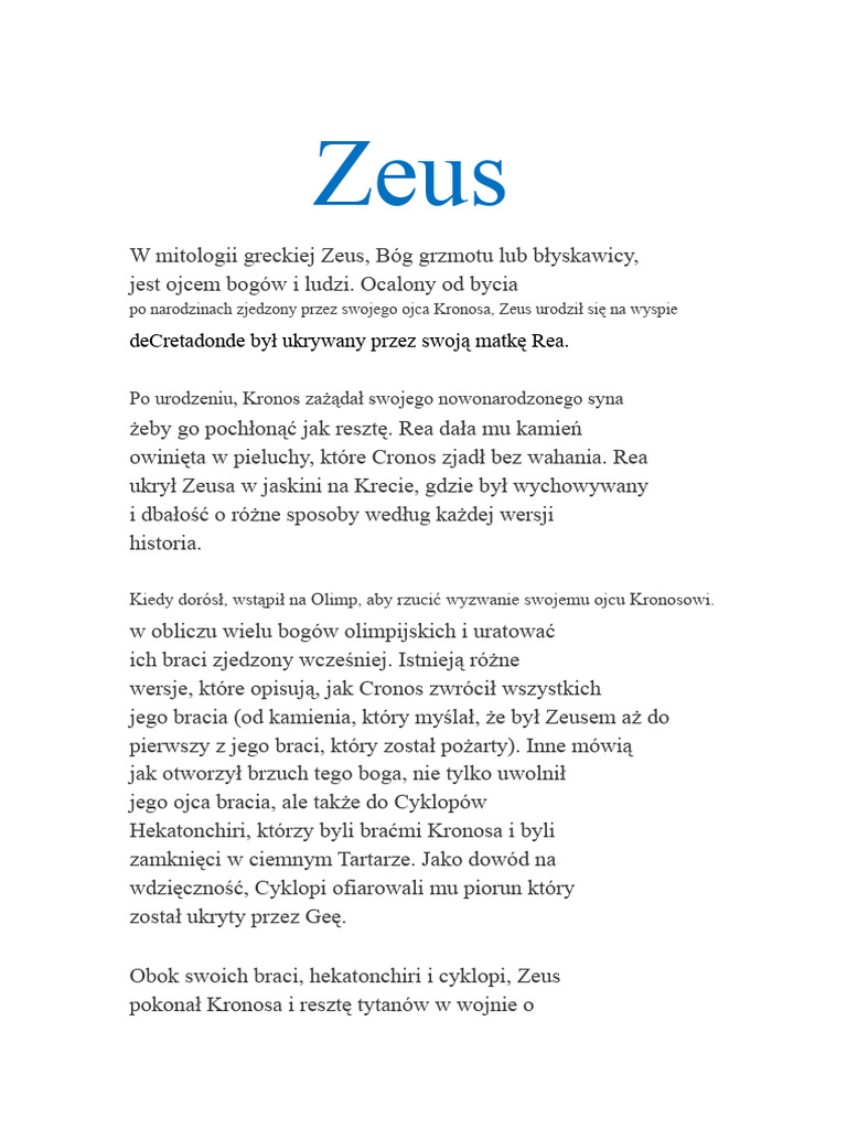 Zeus | PDF
