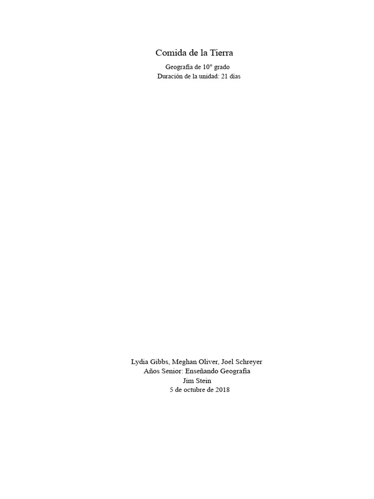 Comida de La Tierra - Gibbs Oliver Schreyer | PDF | Alimentos | Agricultura