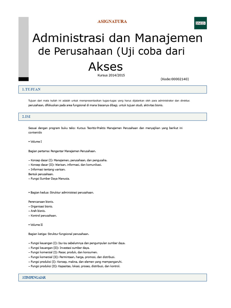 Administrasi Dan Manajemen Perusahaan PDF | PDF