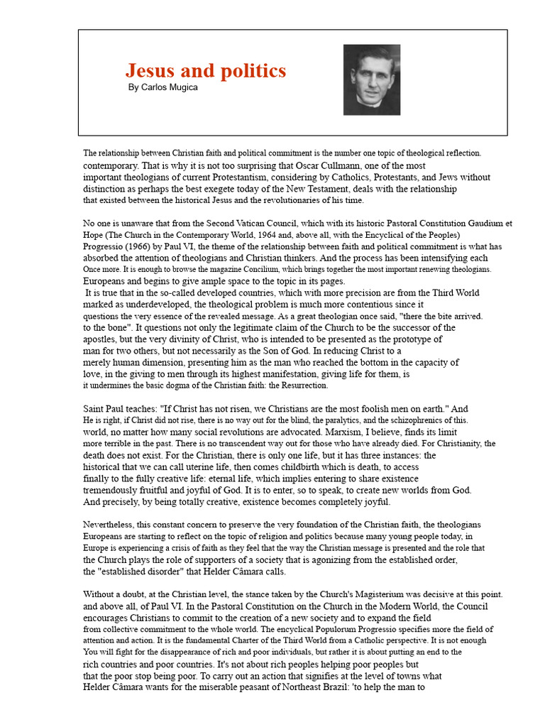 Jesus and Politics | PDF | Jesus | Faith