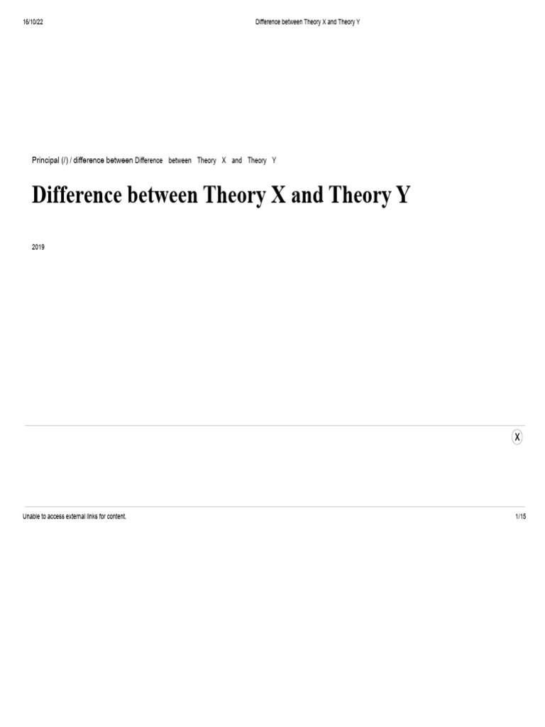Theory X vs. Theory Y Explained | PDF | Motivation | Motivational