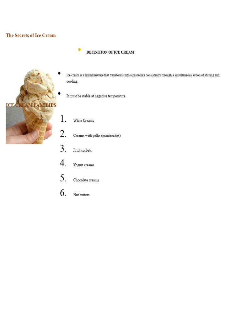 Understanding Ice Cream Composition | PDF | Ice Cream | Chocolate
