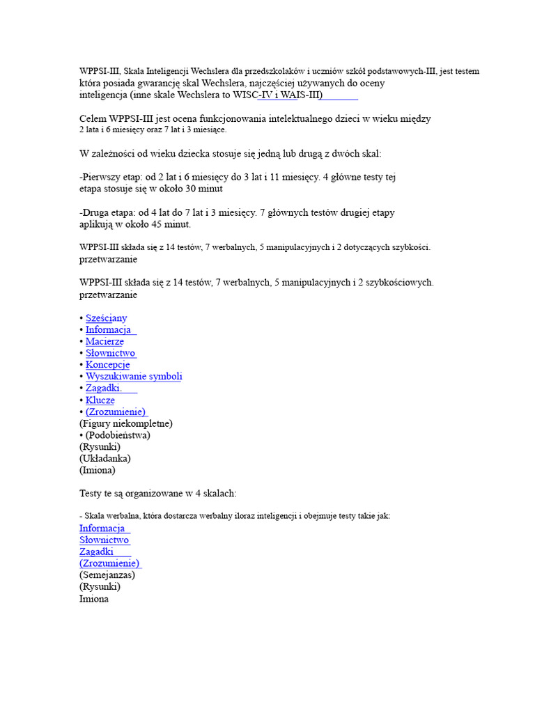 WPPSI | PDF
