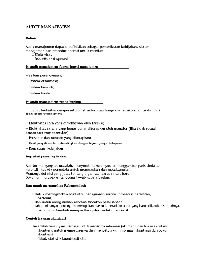 Audit Manajemen | PDF