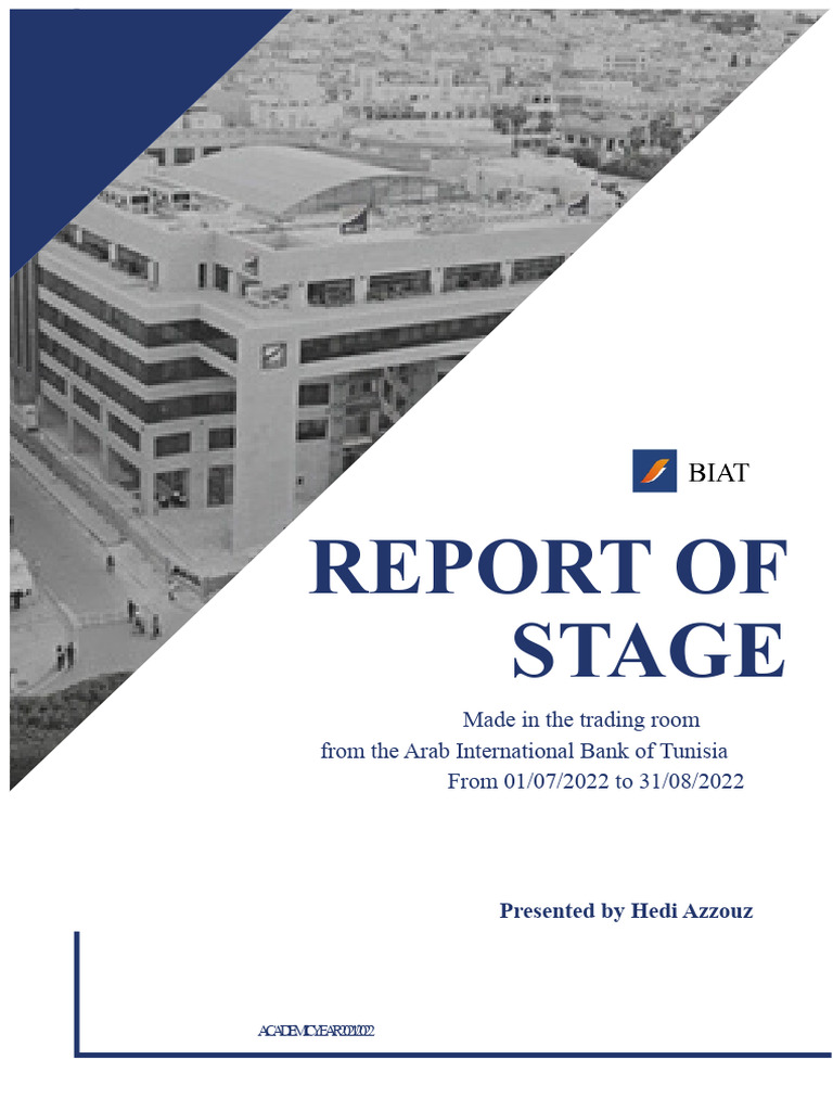 Internship Report Biat Hedi Azzouz | PDF | Option (Finance ...