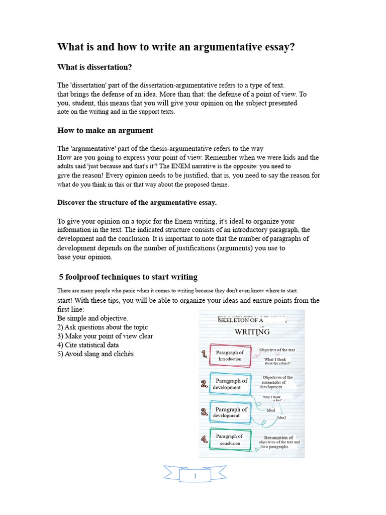 Argumentative Essay Exercises PDF | PDF | Essays | Human Communication