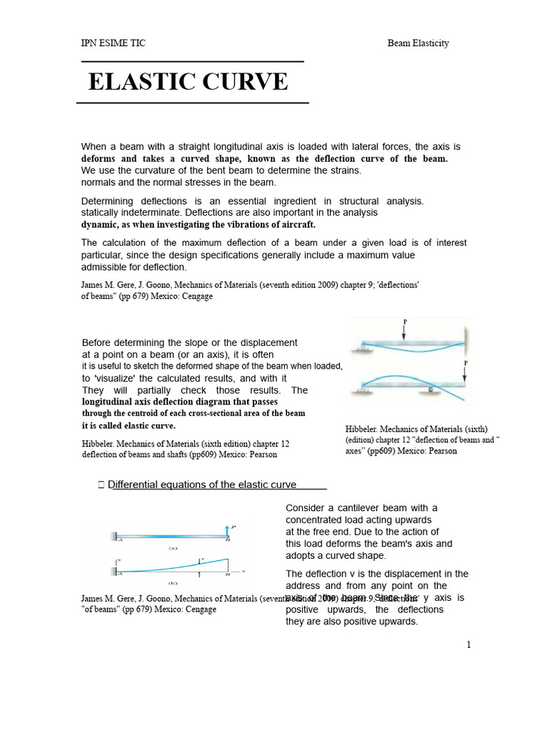 Task 12 - Elastic Curve | PDF | Bending | Beam (Structure)