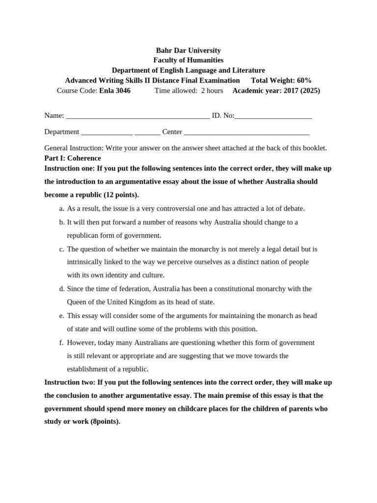 Advanced Writing Skills Exam Guide | PDF | Adolescence | Social Media