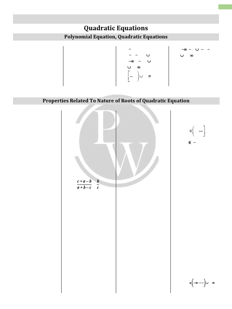 Quadratic Equations - JEE - Solution | PDF | Quadratic Equation ...