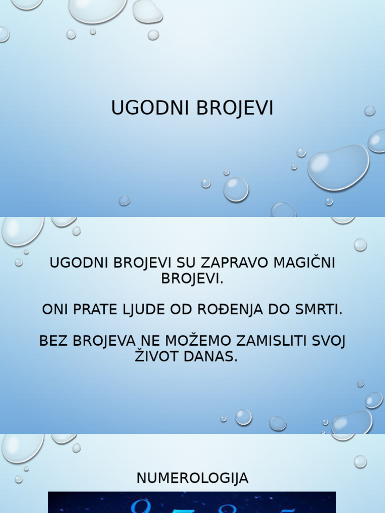 Ugodni Brojevi | PDF