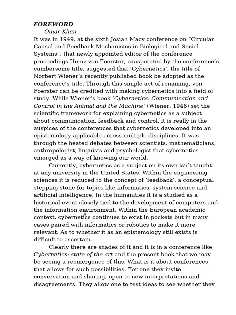Pangaro Cybernetics As Phoenix Chapter CON VERSATIONS TU Berlin | PDF ...