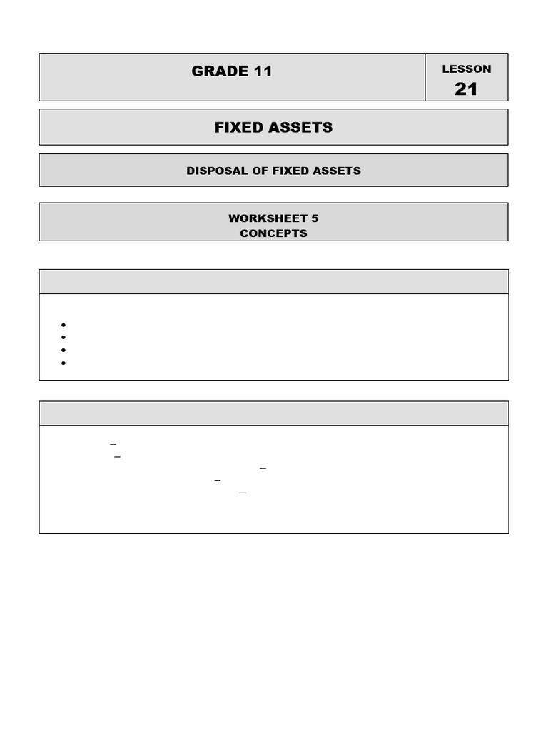 21.2 - Notes WK 7 - Asset Disposal | PDF | Debits And Credits ...