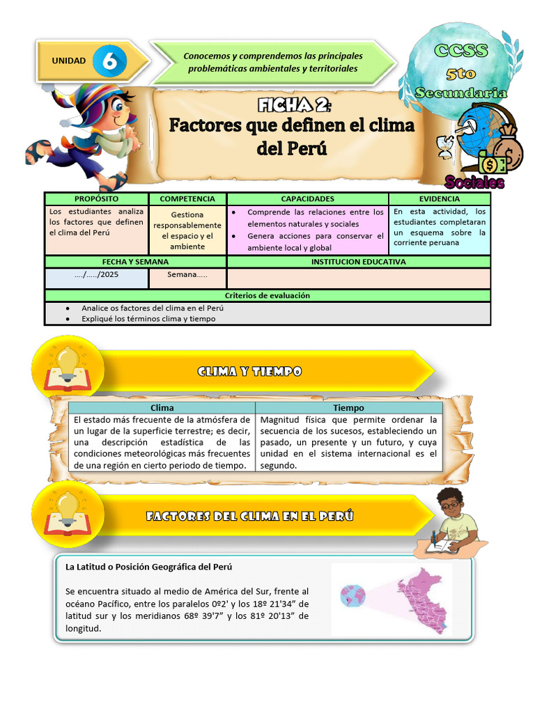 Factores Que Definen El Clima en El Perú | PDF
