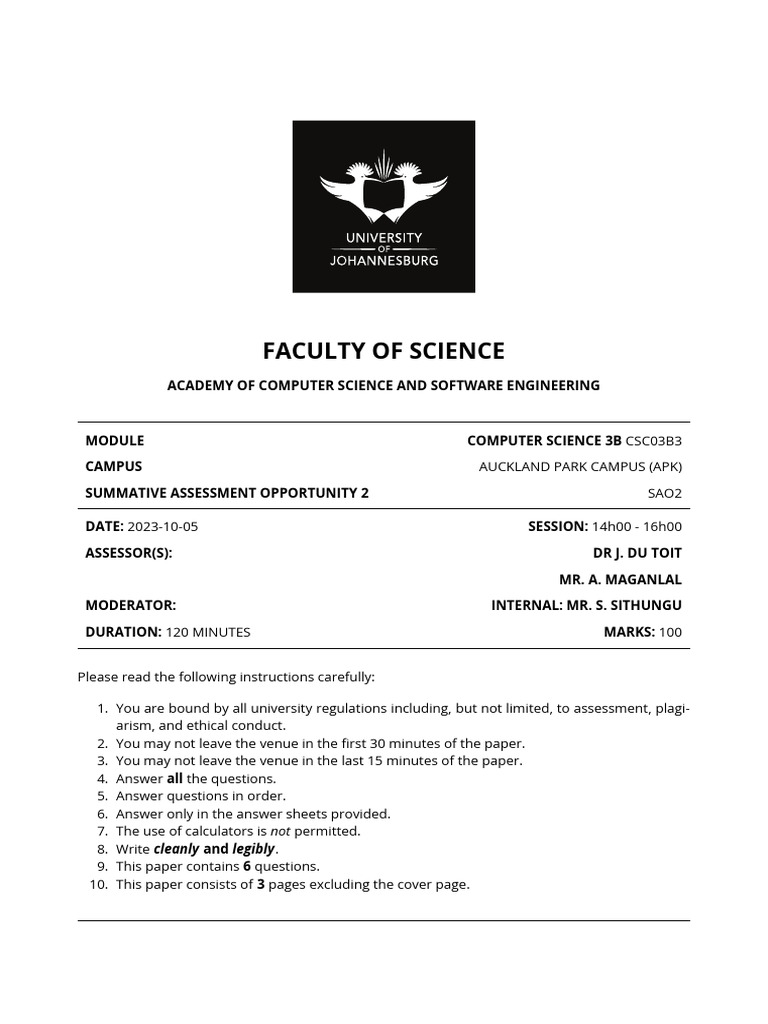 ACSSE_CSC3B_2023_SAO2_MAIN | PDF | Thread (Computing) | Computer Engineering