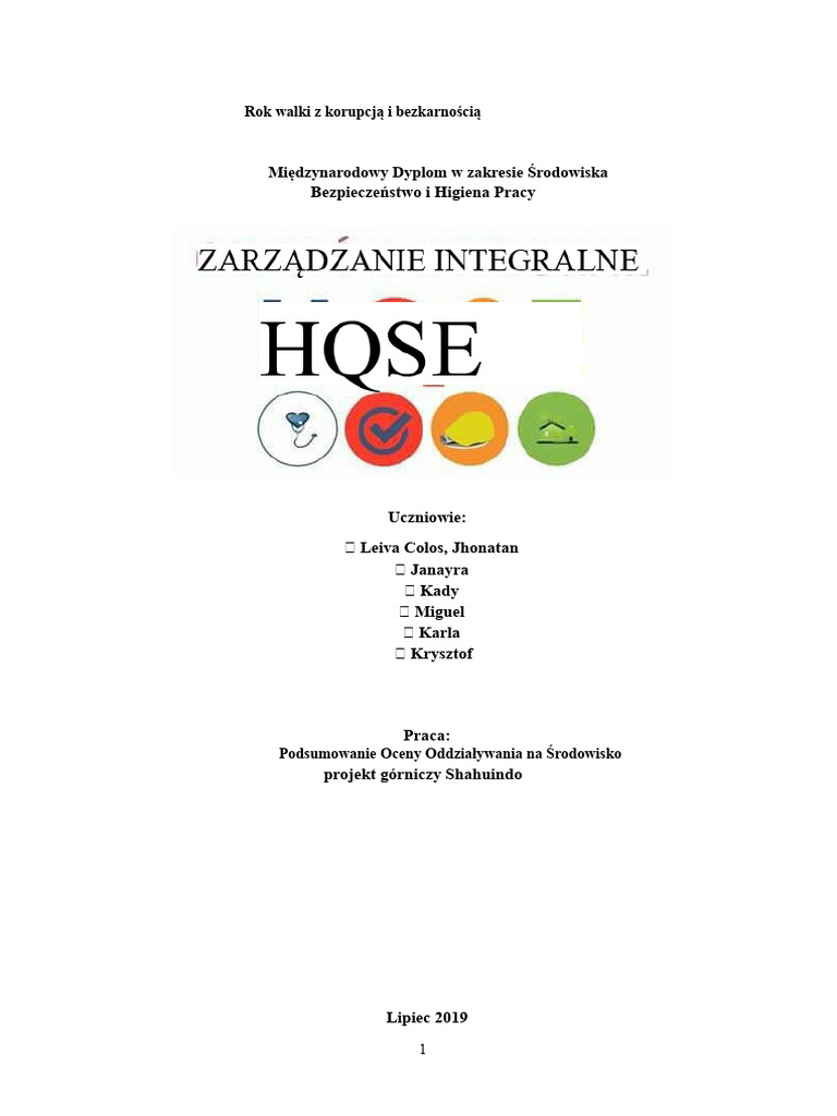 EIA Projektu Górniczego Shahuindo | PDF