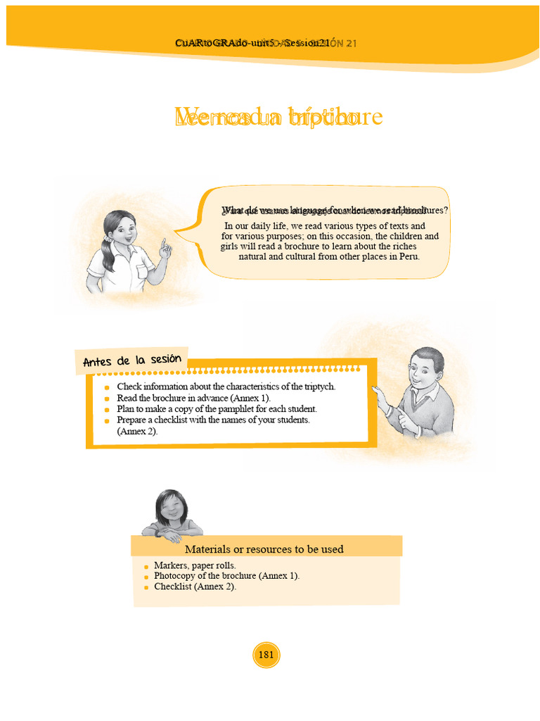 Fourth Grade - Unit 5 - Session 21. We Read A Pamphlet. | PDF | Machu ...