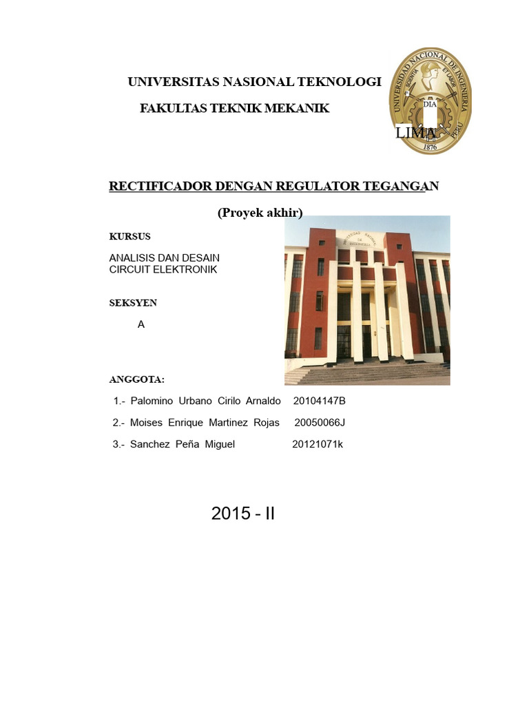 Penyearah Dengan Pengatur Tegangan | PDF