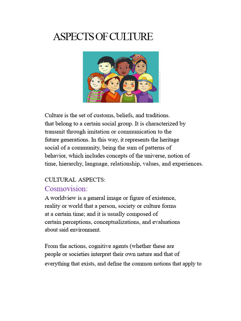 Aspects of Culture | PDF | Traditions | Psychological Concepts