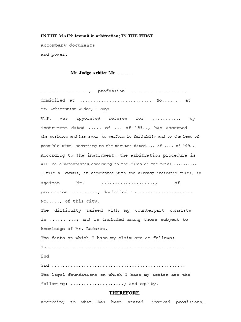 Demand in Arbitration Trial | PDF | Arbitration | Lawsuit