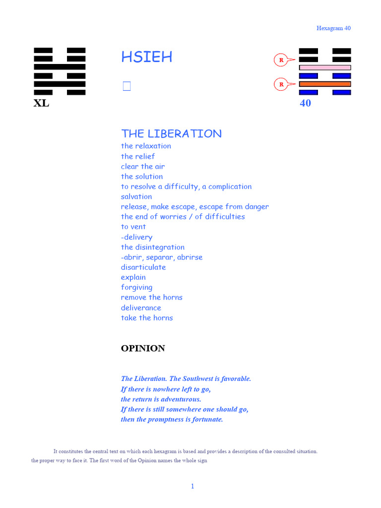 Hexagram 40 | PDF