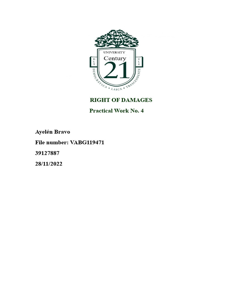 TP 4 - Law of Damages | PDF | Legal Liability | Damages