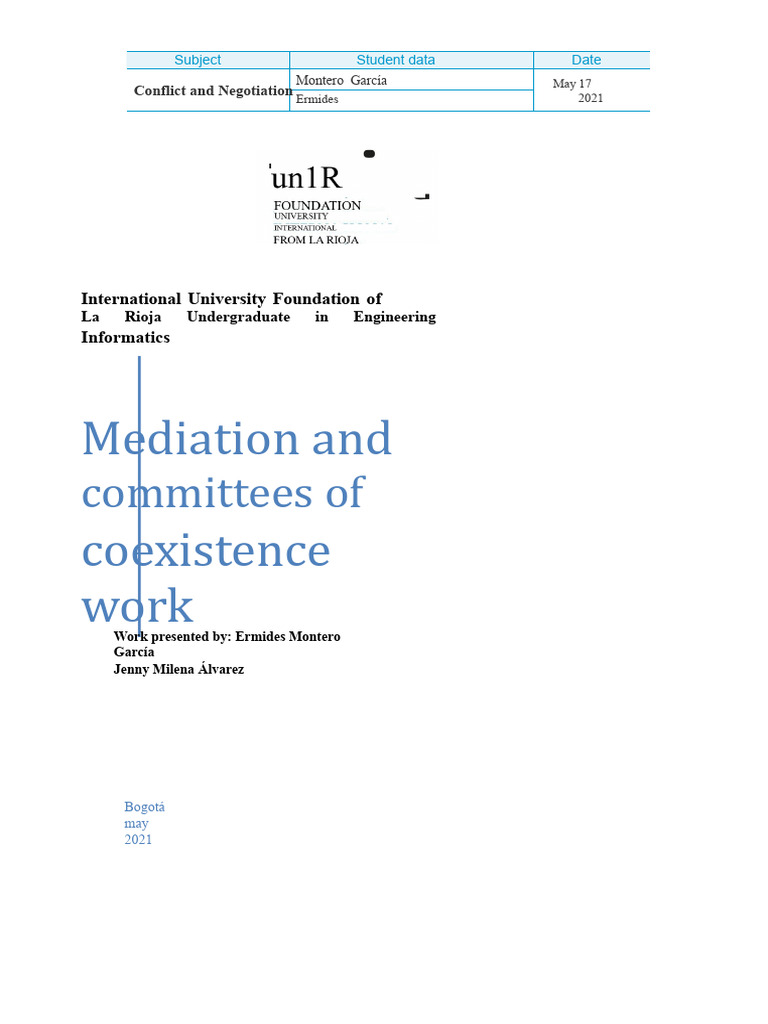 Mediation and Labor Coexistence Committees | PDF | Mediation | Negotiation