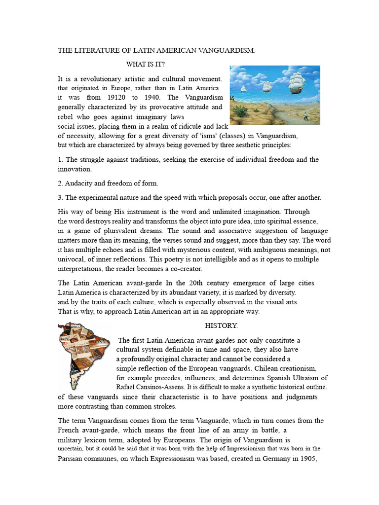 The Latin American Literary Vanguardism | PDF | Avant Garde | Latin ...