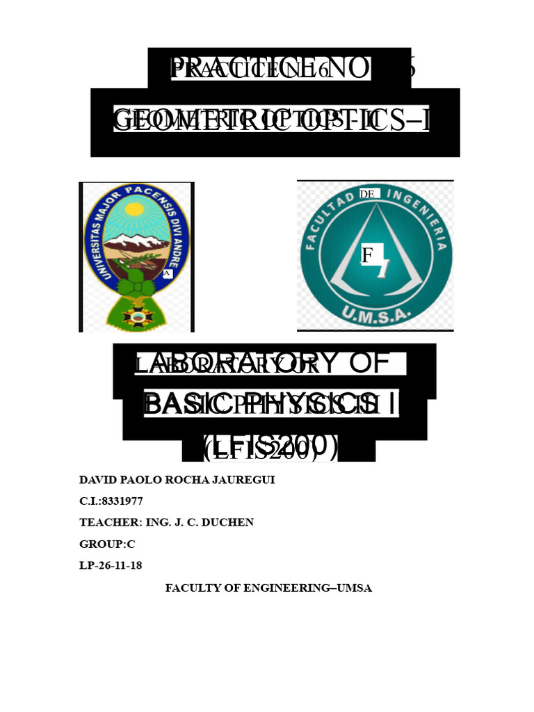 Geometric Optics Lab: Reflection & Refraction | PDF | Optics | Mirror
