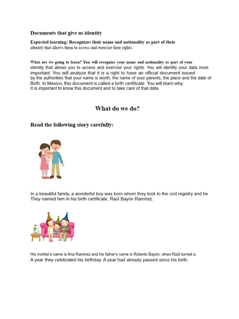 Documents That Give Us Identity | PDF | Identity Document | Access Control