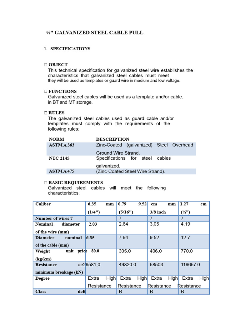 Cable Tension Test | PDF | Wire | Yield (Engineering)