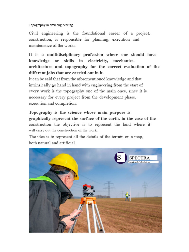 Importance of Topography in Civil Engineering | PDF | Topography ...