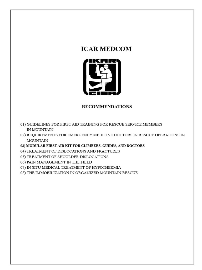 Rescue in Mountain Icar Medcom | PDF | Opioid | Fentanyl