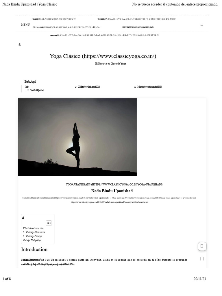 Nada Bindu Upanishad: Sonido y Meditación | PDF | Āstika | Textos hindúes