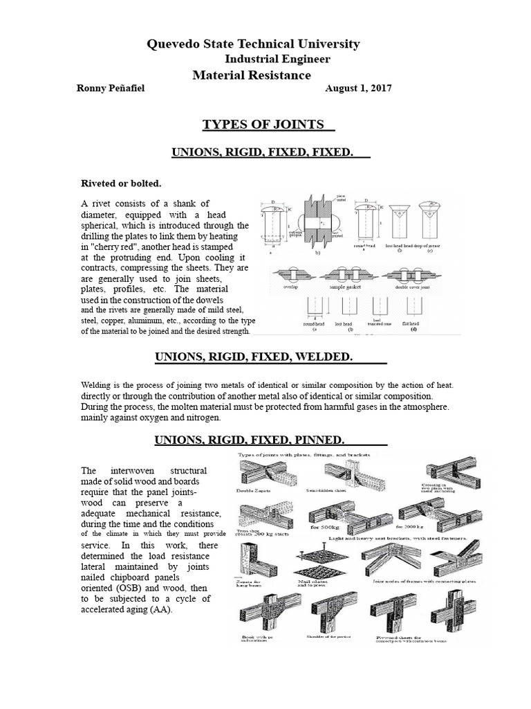Types of Structural Joints | PDF | Rivet | Machines