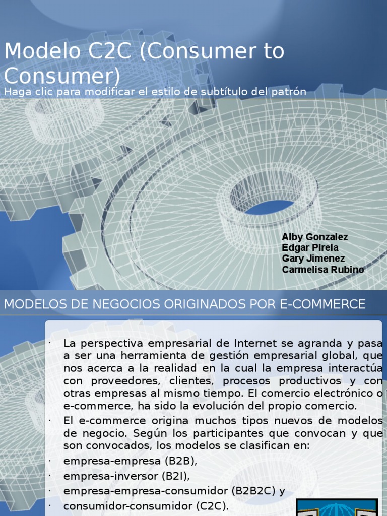 Modelo c2c | PDF | Bahía E | Comercio electrónico