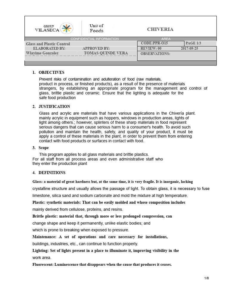 Control of Glass, Brittle Hard Plastic, and Ceramics | PDF | Glasses ...